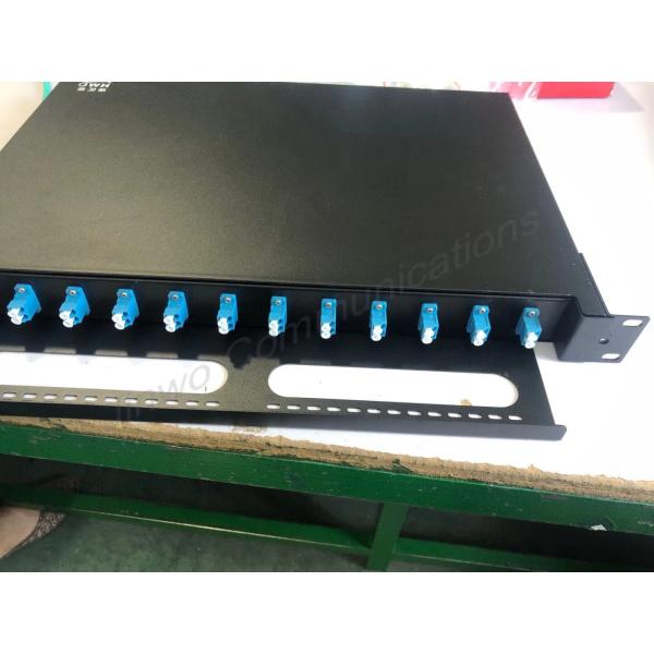 Quality Rack Mount 12 Port 24 Core 1U Fiber Optic Patch Panel FTTH FTTB FTTX for sale