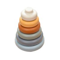 Quality BPA Free Building Block Set Kids Stacking Toy Silicone Educational Toys for sale