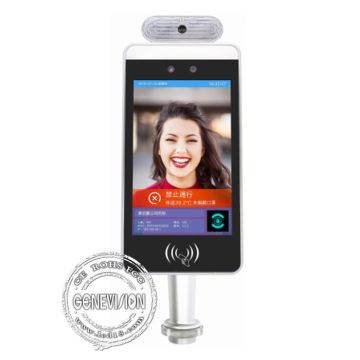 Quality 8" EU Health Code Scanner Facial Recognition Thermometer Body Temperature for sale
