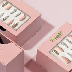 Quality False Press On Nail Packaging Rigid Boxes Custom Logo Cardboard Speciality Paper for sale