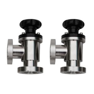 Quality CF Flange Manual Angle Valve Module Design Leak Rate ≤1.3×10-10 Pa.M3/S for sale