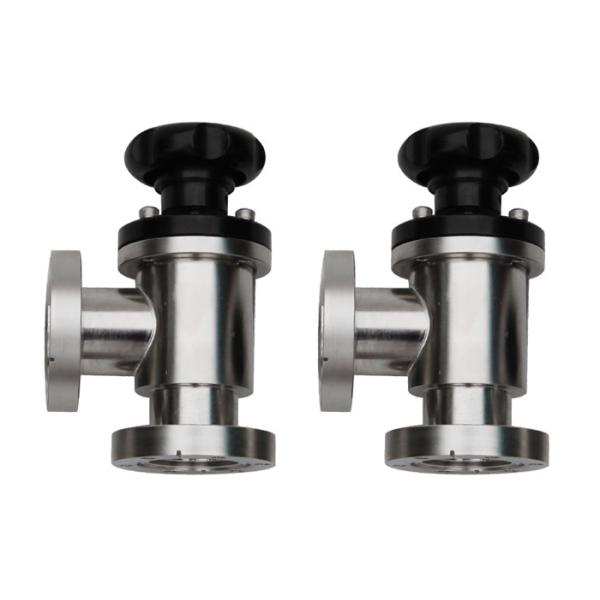 Quality CF Flange Manual Angle Valve Module Design Leak Rate  ≤1.3×10-10 Pa.M3/S for sale