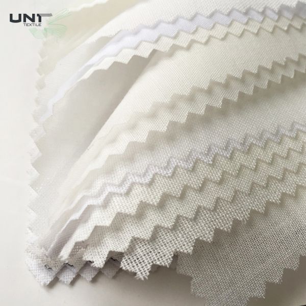 Quality Double Dot PA Coated 100% Polyester Shirt Interlining with Shrinkage Resistance for sale