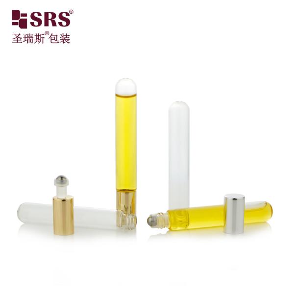 Quality BLP-10ML Round Bottom Empty Transparent Tube Glass Roll On Essential Oil Bottle for sale