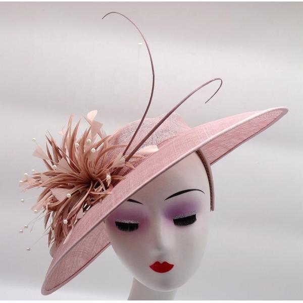 Quality 1 Color Print Method Christmas Party Decoration Sinamay Feather Fascinator Hat for sale