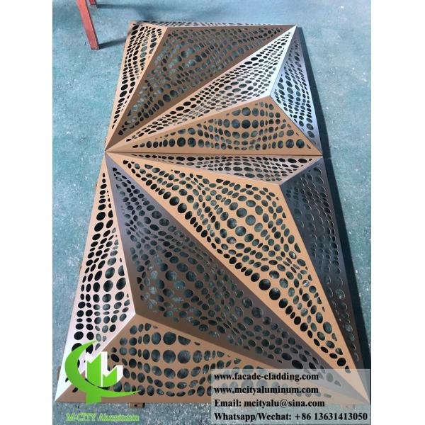 Quality 3mm Powder Coated Customizable Patterns Perforated Aluminum Sheet for Facade for sale