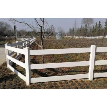 Quality Easy To Assemble 4 Rails Vinyl Pvc Farm Fencing White Horse Rail Fence for sale