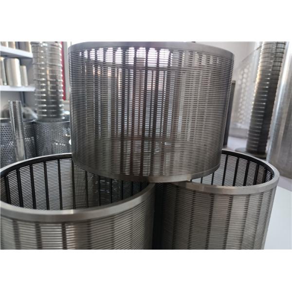 Quality 0.35mm Slot Height 100mm Johnson Wire Screen , Vee Wire Screen SS 316 for sale