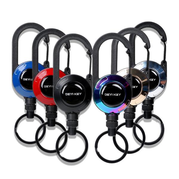 Quality Deyi Badge Reel Upgraded Stainless Steel Cord, Suitable For Men And Women Assorted Colors for sale