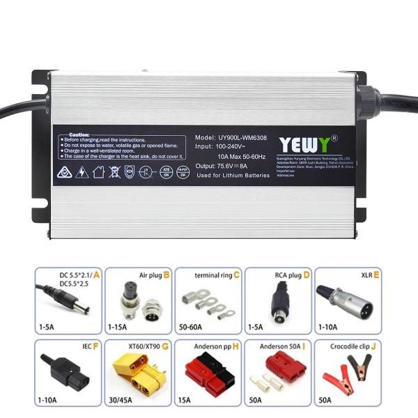 Quality 60V 12A 900W AGM Electric Car Battery Charger Lithium Automatic for sale