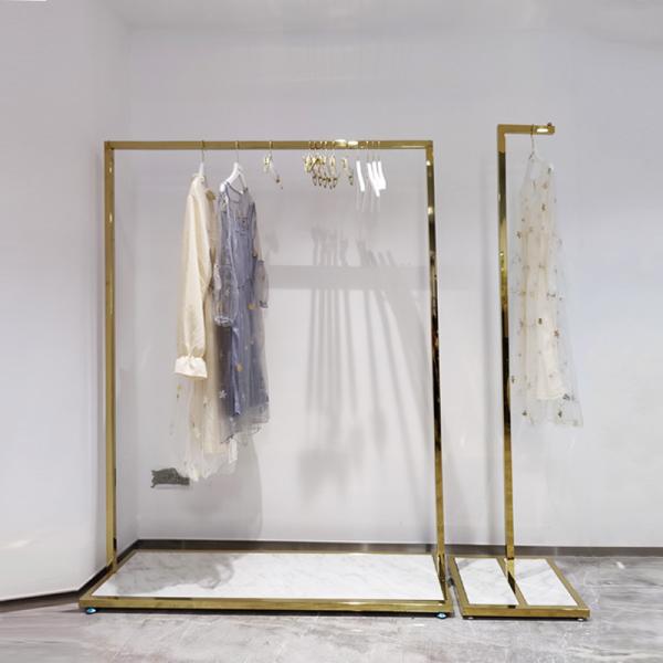Quality Cloth Display Stand For Shop Shelf Tempered Glass Garment Display Wall Rack for sale