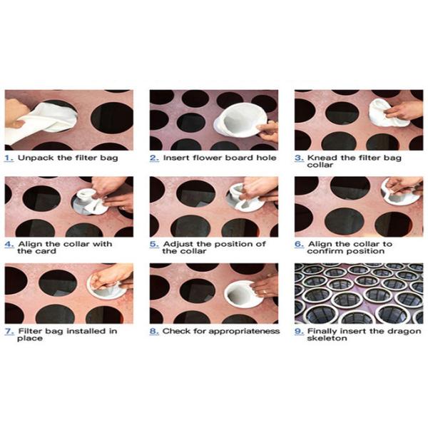 Black Fiberglass Filter Bag For Cement Plant Corrosion Resistance 2