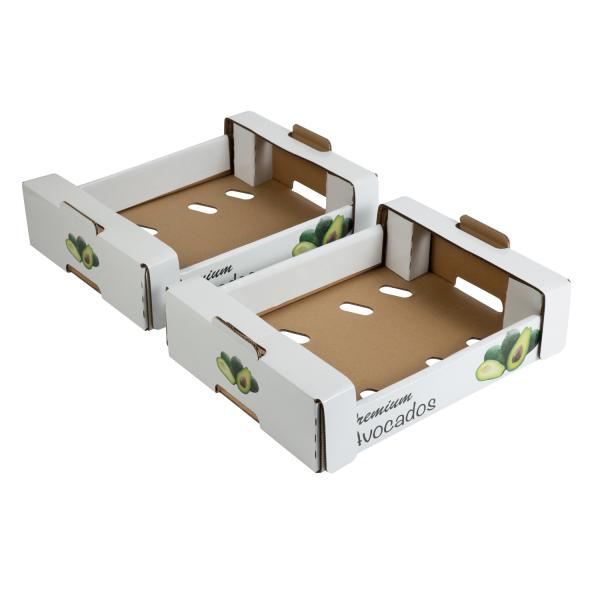 Quality Direct Custom Printing Rectangle Corrugated Box For Avocado Fruit for sale