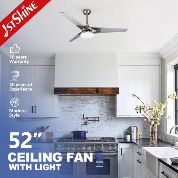 Quality Plywood Blade Modern LED Ceiling Fan 52 Inch AC Motor Home Using for sale