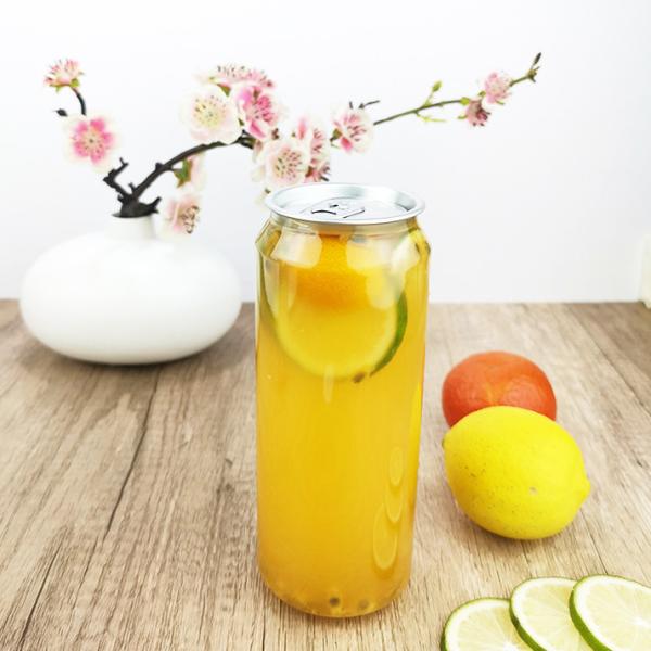 Quality 500ml Juice Storage Bottles Plastic PET Juice Container Jars With Easy Pull for sale