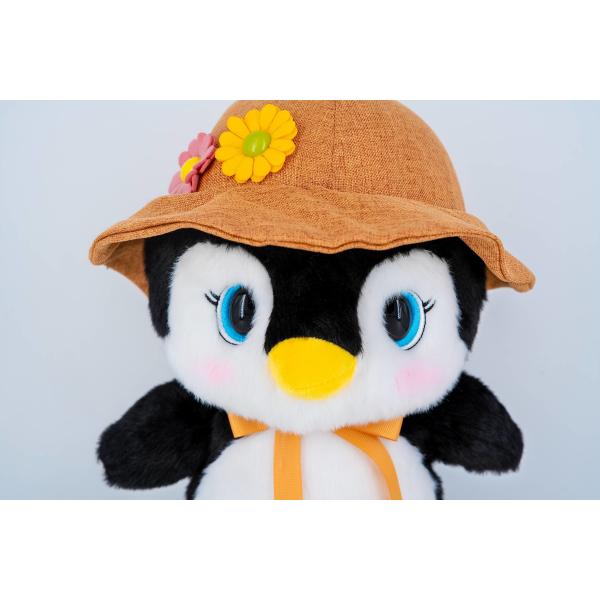 Quality Low MOQ PP Cotton Soft Penguin Plush Toy Cute With Yellow Hat Multiple Sizes for sale