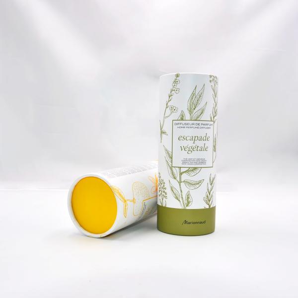 Quality Custom Printed Perfume Cylinder Tube Box Aromatherapy With Paper Insert for sale