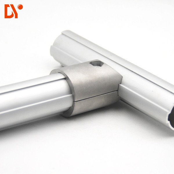 Quality Sand Blasting Lean Aluminum Pipe Connector For Assembly Pipe Rack System for sale