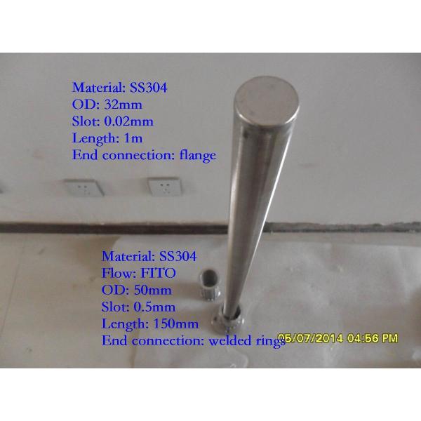 Quality STAINLESS STEEL FILTER CANDLE / LATERAL SCREENS for sale