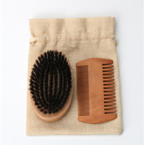 Quality Wooden Beard Brush Grooming Kit for Men Abeis Custom Logo Comb Growth Set Wood for sale