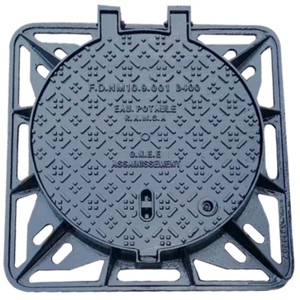 Quality Heavy Duty Ductile Iron Manhole Cover And Frame 54kg Anti Slip EN124 for sale