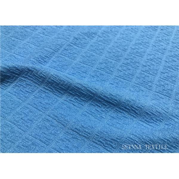 Quality Stretch Textile Swimwear Knit Fabric , Textured Jacquard Matt Activewear Fabrics for sale