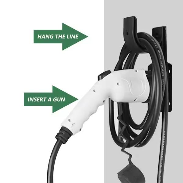 Quality ABS PC Charger Station Type 1 EV Connector Plug EV Charger Cable Holder for sale