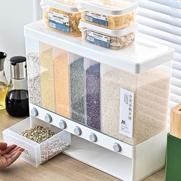 Quality Silk Road Enterprise Wall Mounted Dry Food Dispenser For Rice Grain Storage for sale