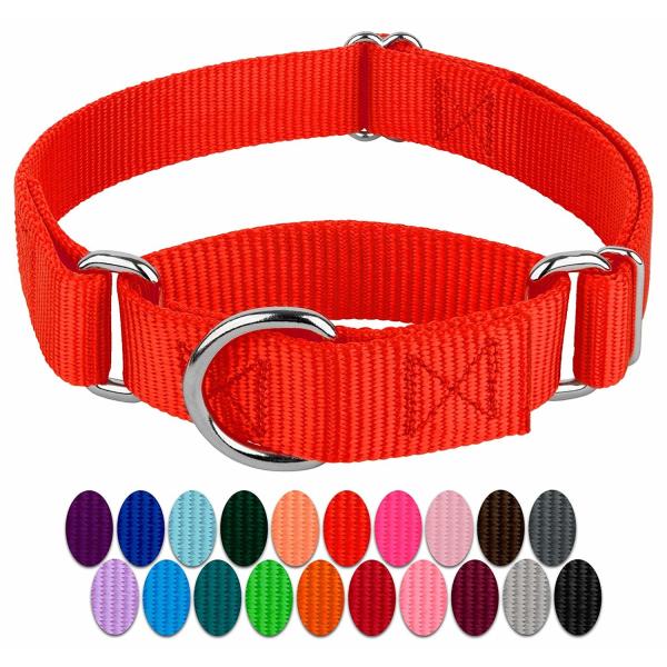 Quality 2 Layers Soft Nylon Dog Collar Comfortable Martingale Loop For Dog Walking for sale