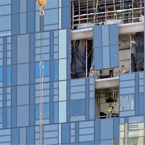 Quality Tinted Tempered Single Glazing Curtain Wall Metal Panel EPS White for sale