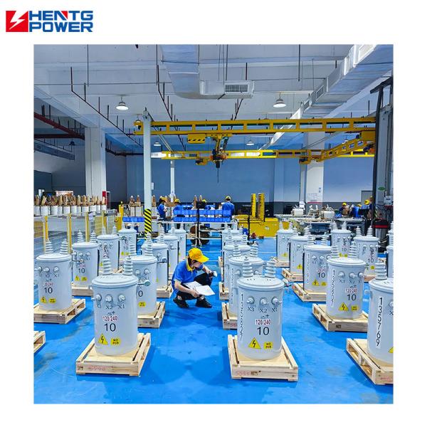 Quality Variable Voltage Single Phase Pole Mounted Transformer Oil Immersed Mv Hv for sale