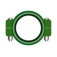 Quality Leakage Prevention Two Bolt Coupling Gaskets Green 150mm Custom for sale