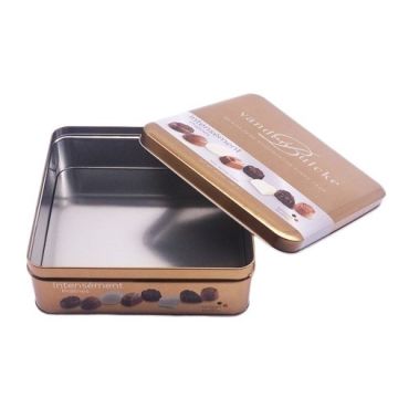 Quality Square Assorted Decorative Chocolate Tin Box With Lid Recyclable for sale