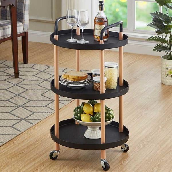 Quality 3 Tier Plastic Kitchen Vegetable Rack Storage Cart Household for sale