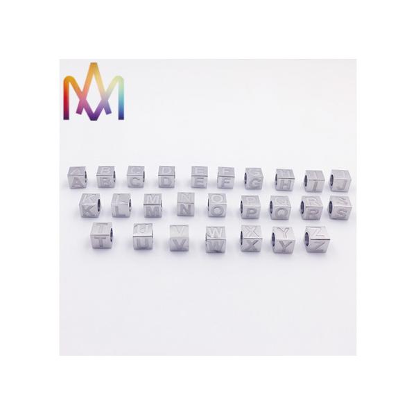 Quality SS Three Dimensional Perforation A - Z Alphabet Jewelry Charms for sale