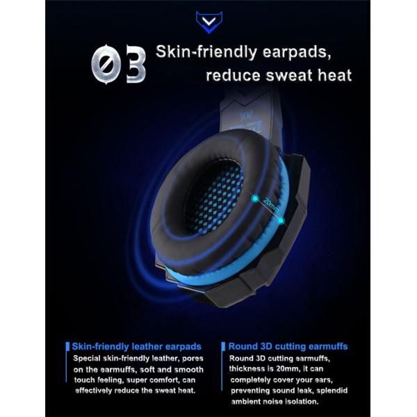 Quality Bass Surround 2.2kohm G9000 USB Gaming Headset with LED Light for sale