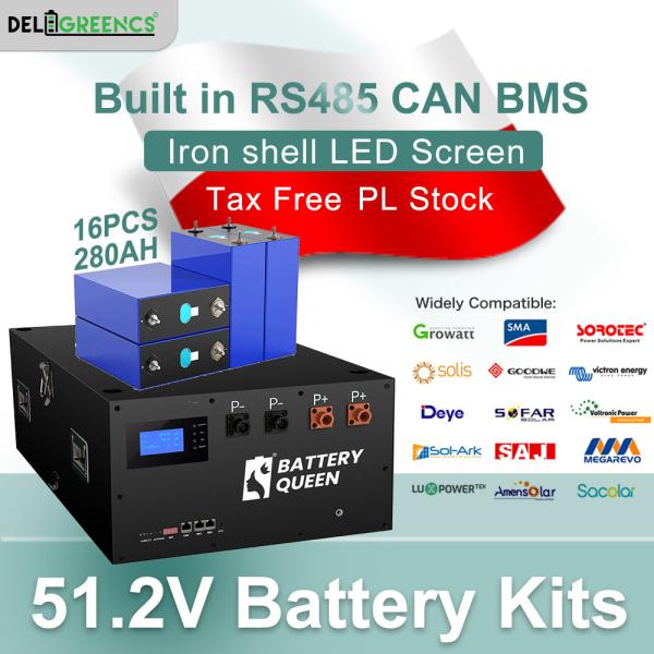 Quality 51.2V 320ah DIY KITS 300ah CALB EVE CATL LF280K Metal case Seplos BMS 10E for sale