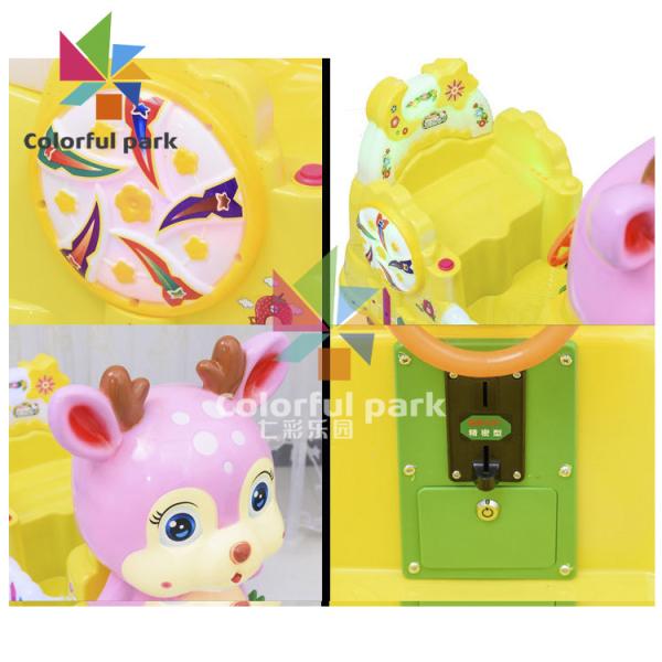Quality Squirrel Coin Operated Motorcycle Ride , Bilingual kiddie ride vending machine for sale