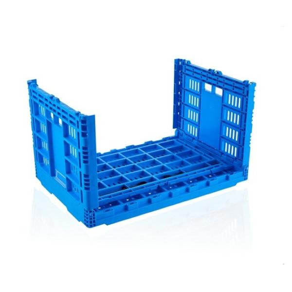 Quality Blue Collapsible Stackable Crates Vegetable Transporation Storage for sale