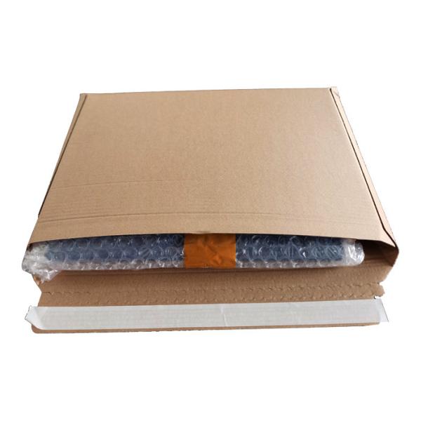 Quality Corrugated 28pt 550gsm Kraft Mailing Box Self Sealing for sale