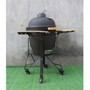 Quality 20 Inch Ceramic Charcoal Grill Matte Black Color 51cm Outdoor for sale
