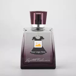 Quality Gradient Painting 30ml Glass Perfume Bottle Aluminum Gold Metallic Cap for sale