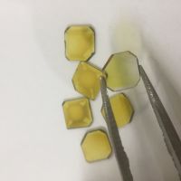 Quality Lab Grown Synthetic Yellow Diamond Hpht Mono Diamond Plates 3*3*0.3mm for sale