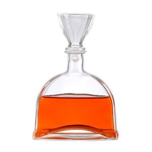 Quality Hot Flat Glass Wine Bottle with Screw Cap Capacity 200ml/300ml/500ml/750ml for sale