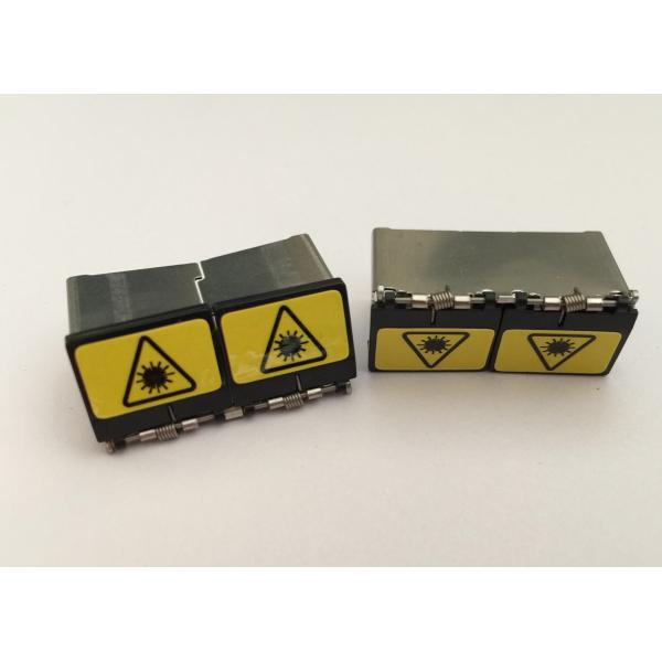 Quality SC Duplex Fiber Optic Adapter Ceramic Sleeve With Separate Metal Shutter Cap for sale