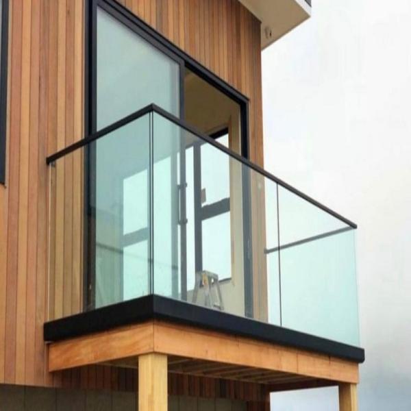 Quality Floor Deck U Channel Glass Railings for Customized Colors Balcony Balustrad for sale
