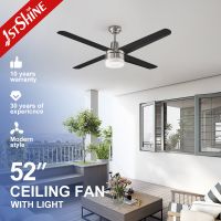 Quality SAA 52in 110V Modern LED Ceiling Fan With Metal Blades for sale