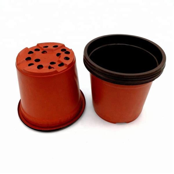 Quality PP Sun 15cm Width Plastic Flower Pots 12 Drainage Holes for sale