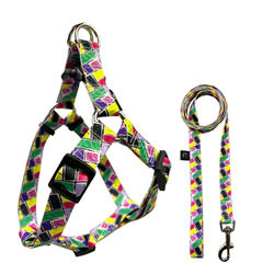 Quality No Pull Dog Harness Set Adjustable Designer Dog Harness Leash Set for sale