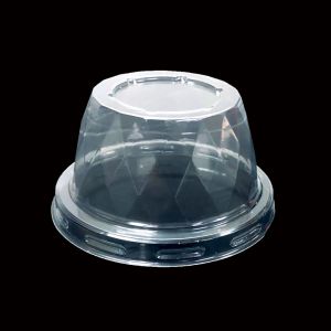 Quality Clear PET Blister Cup Lid for Coffee Boba Milk Tea Yogurt Customizable Crystal for sale